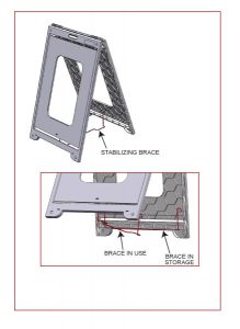 ECONO CLASSIC A-FRAME (24″ x 36″ Sign Insert) – Xpress Signs of San Antonio